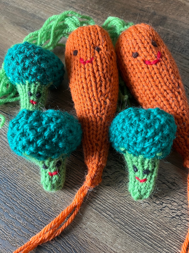 Broccoli Florets pixies Plush Toy Play Food Natural Plushies Handknit ...