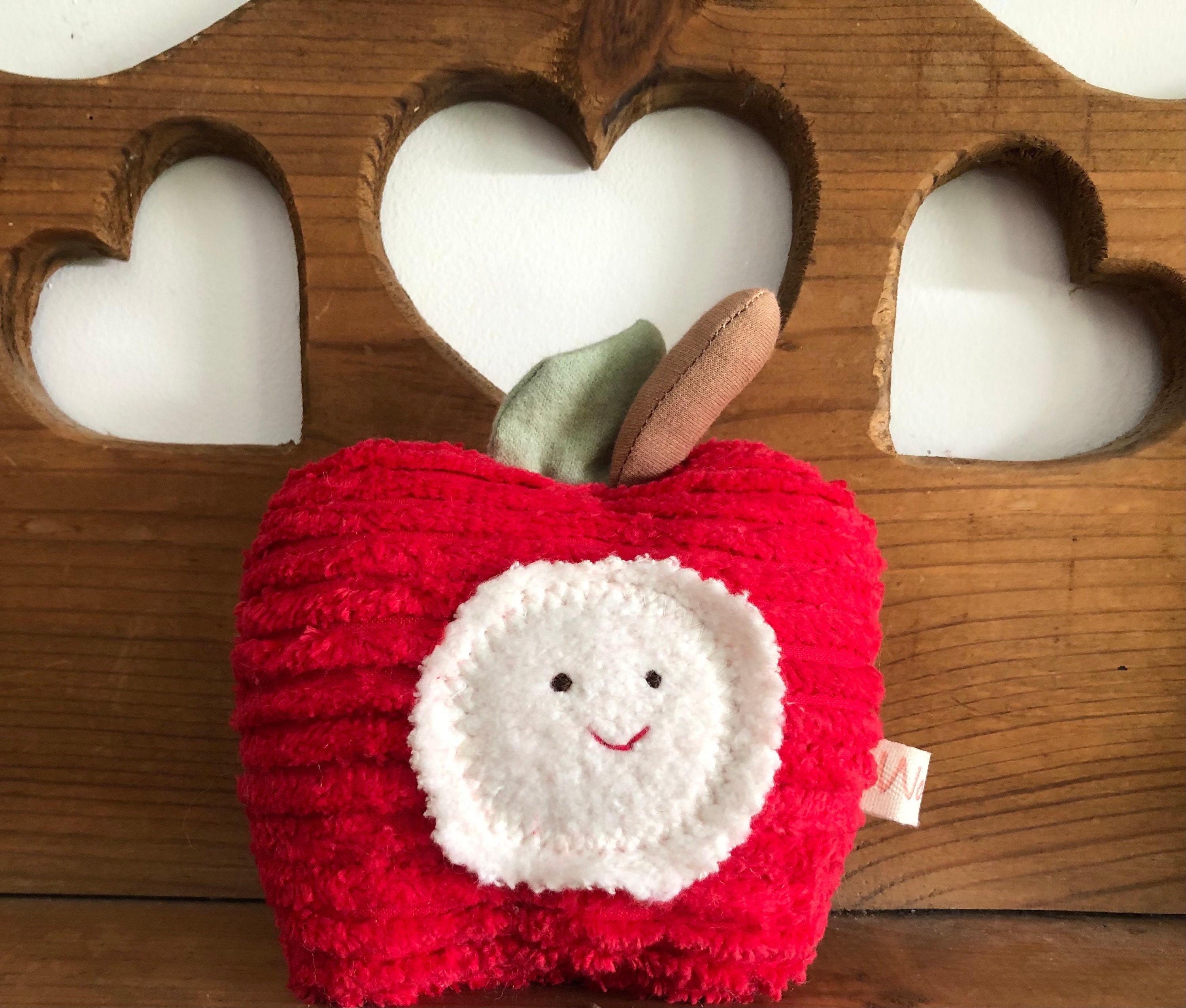 Stuffed Animal Apple Toy Fruit Natural Eco Kids Baby Gift - Etsy
