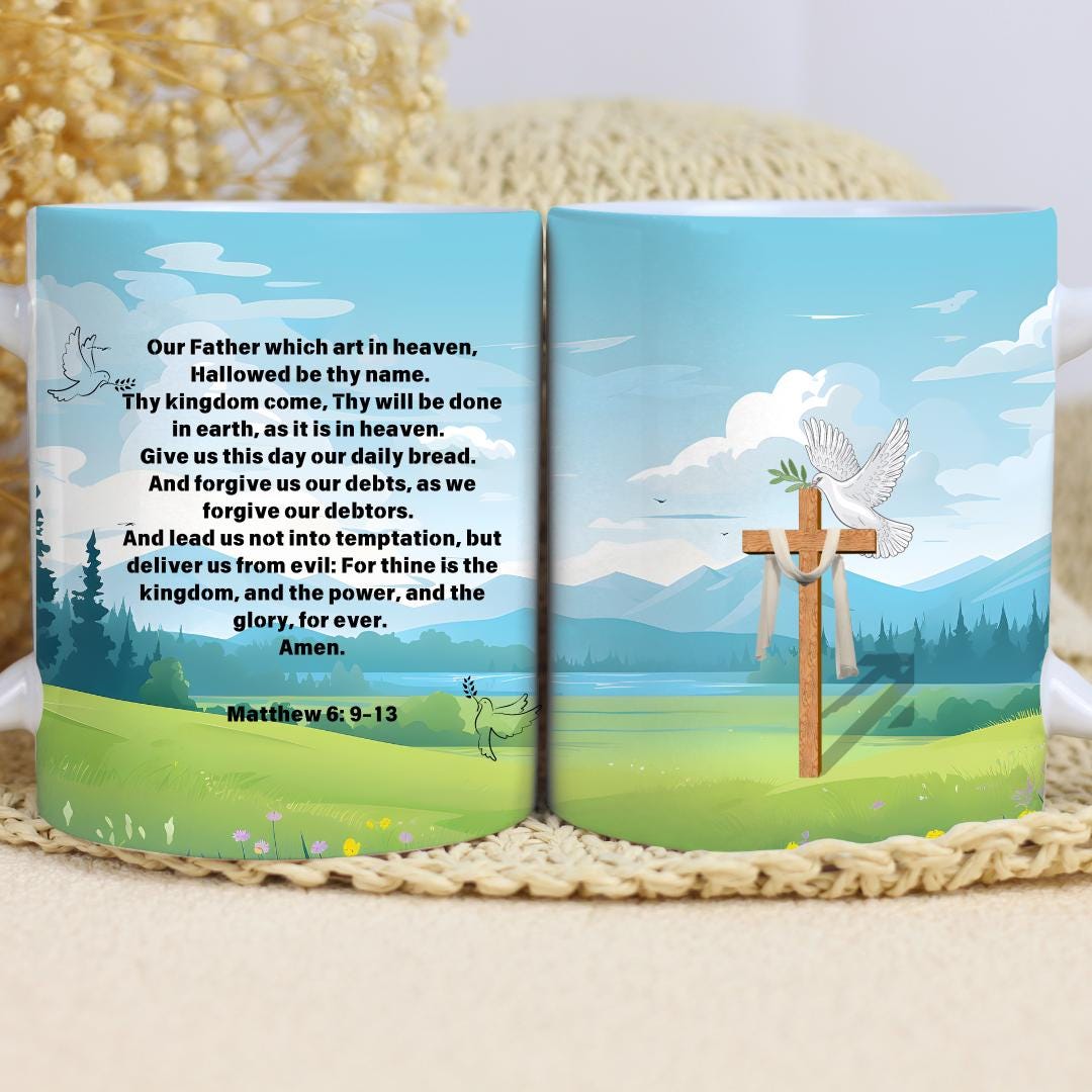 Christian Prayer Mug, the Lord's Prayer Mug, Bible Verse Coffee Mug ...