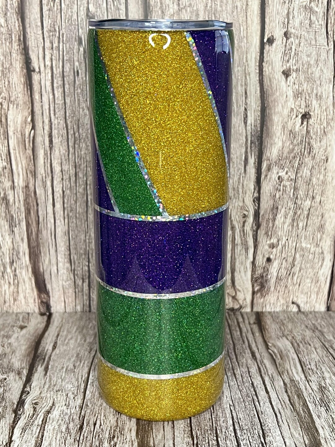Custom Glitter Design Mardi Gras Tumbler, Unique Fat Tuesday Cup, Mardi ...
