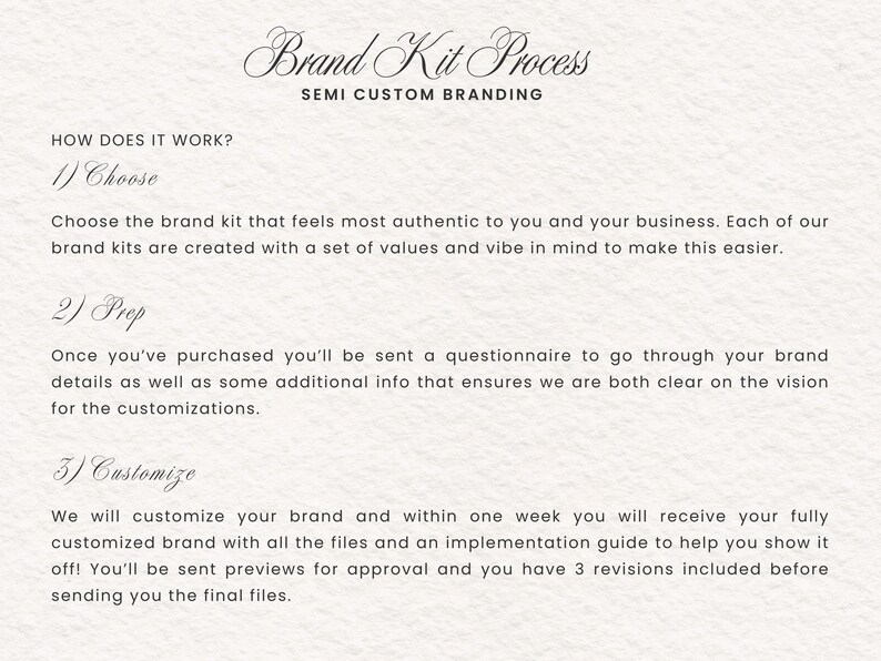 Modern Premade Brand Design Kit, Semi Custom Branding Kit, Semi Custom ...