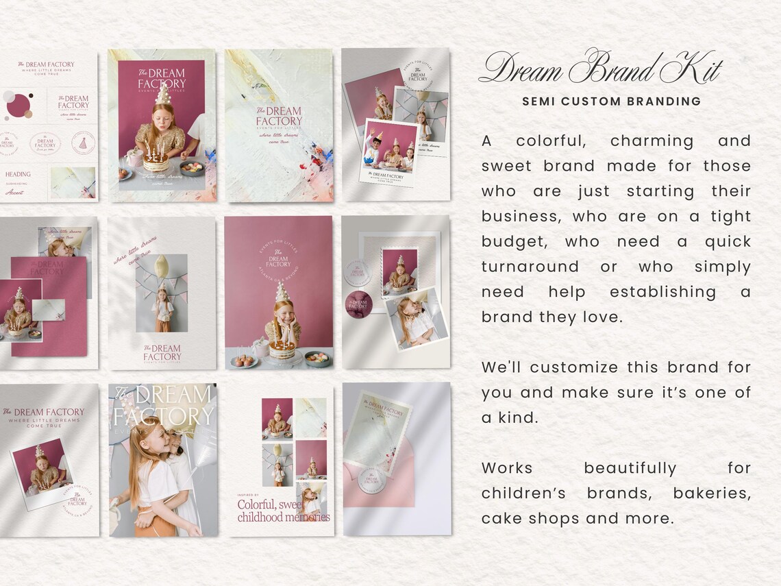 Modern Premade Brand Design Kit, Semi Custom Branding Kit, Semi Custom ...