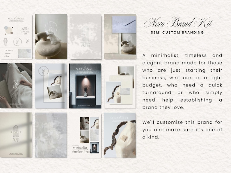 Modern Premade Brand Design Kit, Semi Custom Branding Kit, Semi Custom ...