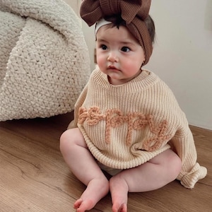 Personalized Baby Name Sweater | Embroidered Children's Sweatshirt ...