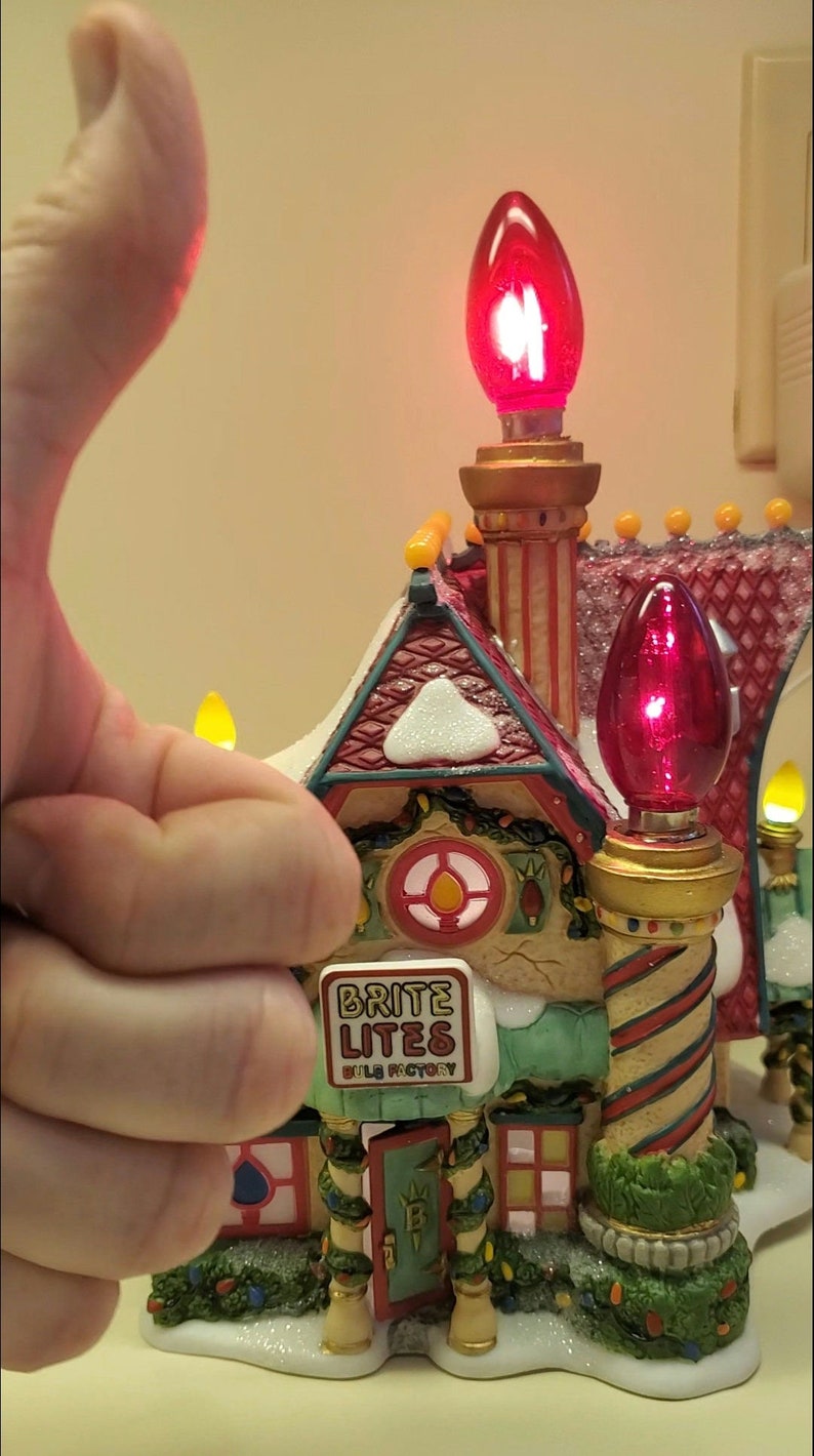 REPLACEMENT BULBS -dept 56 - Brite Lites Bulb Factory -north Pole ...