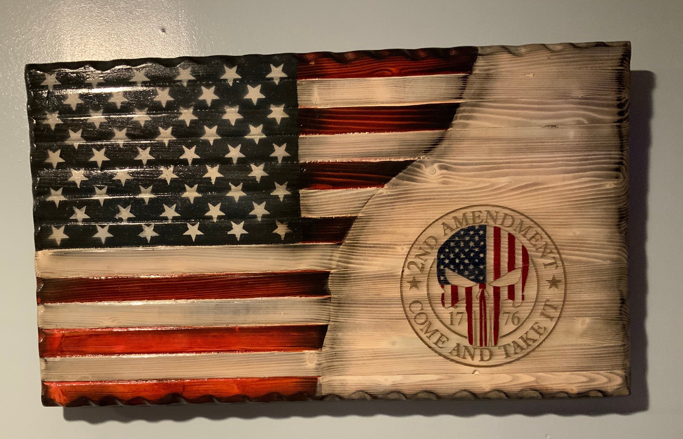 2nd Amendment Wood Flag - Etsy