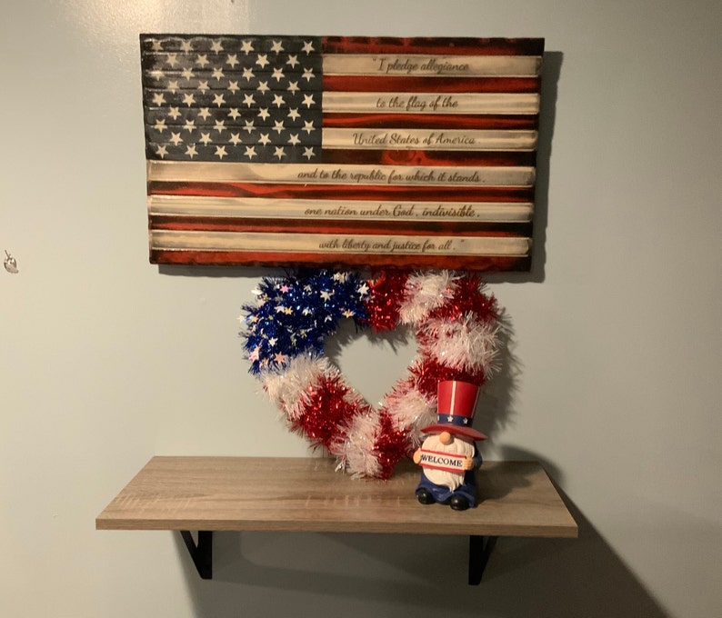 Pledge of Allegiance Wood Flag - Etsy