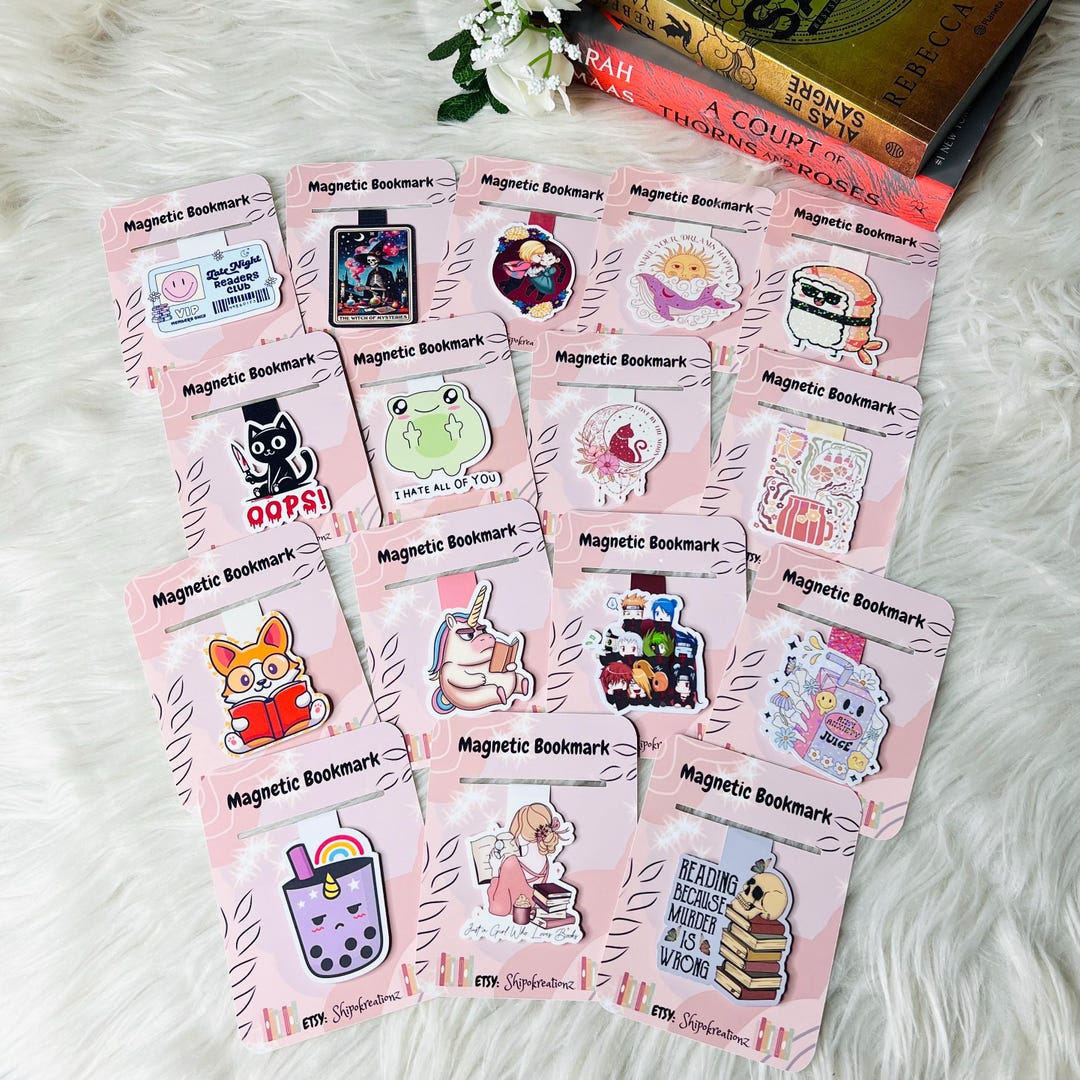 Magnetic Bookmarks Multiple Design Options Book Lovers Gift - Etsy