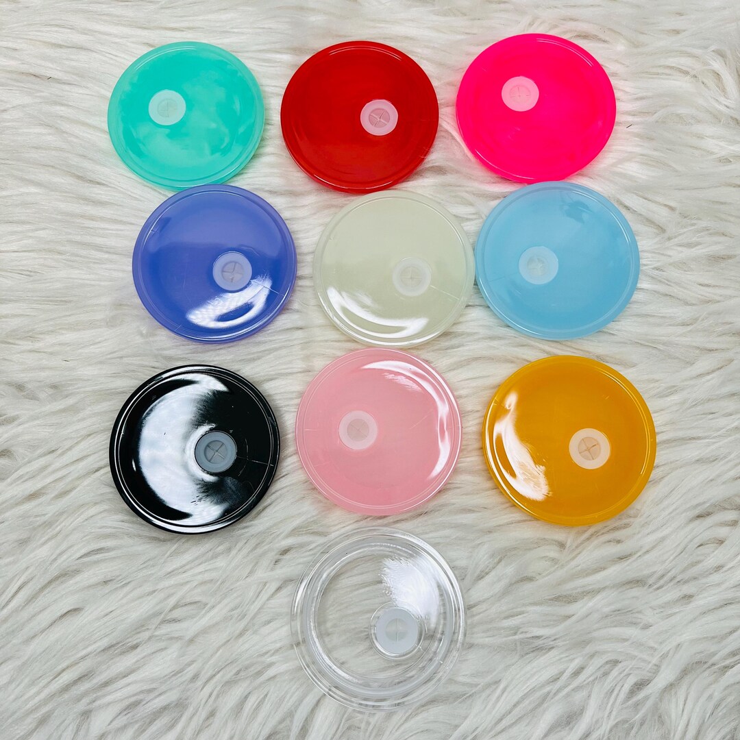 Colorful Acrylic Lids for 16 Oz Glass Cups - Etsy