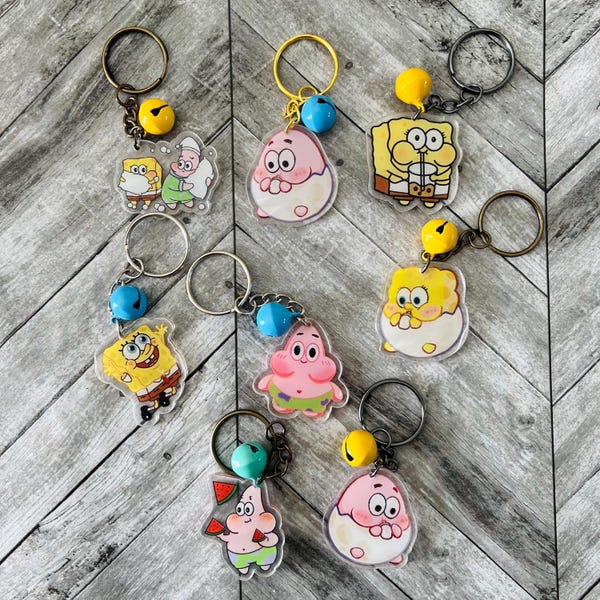 Spongebob Keychain - Etsy