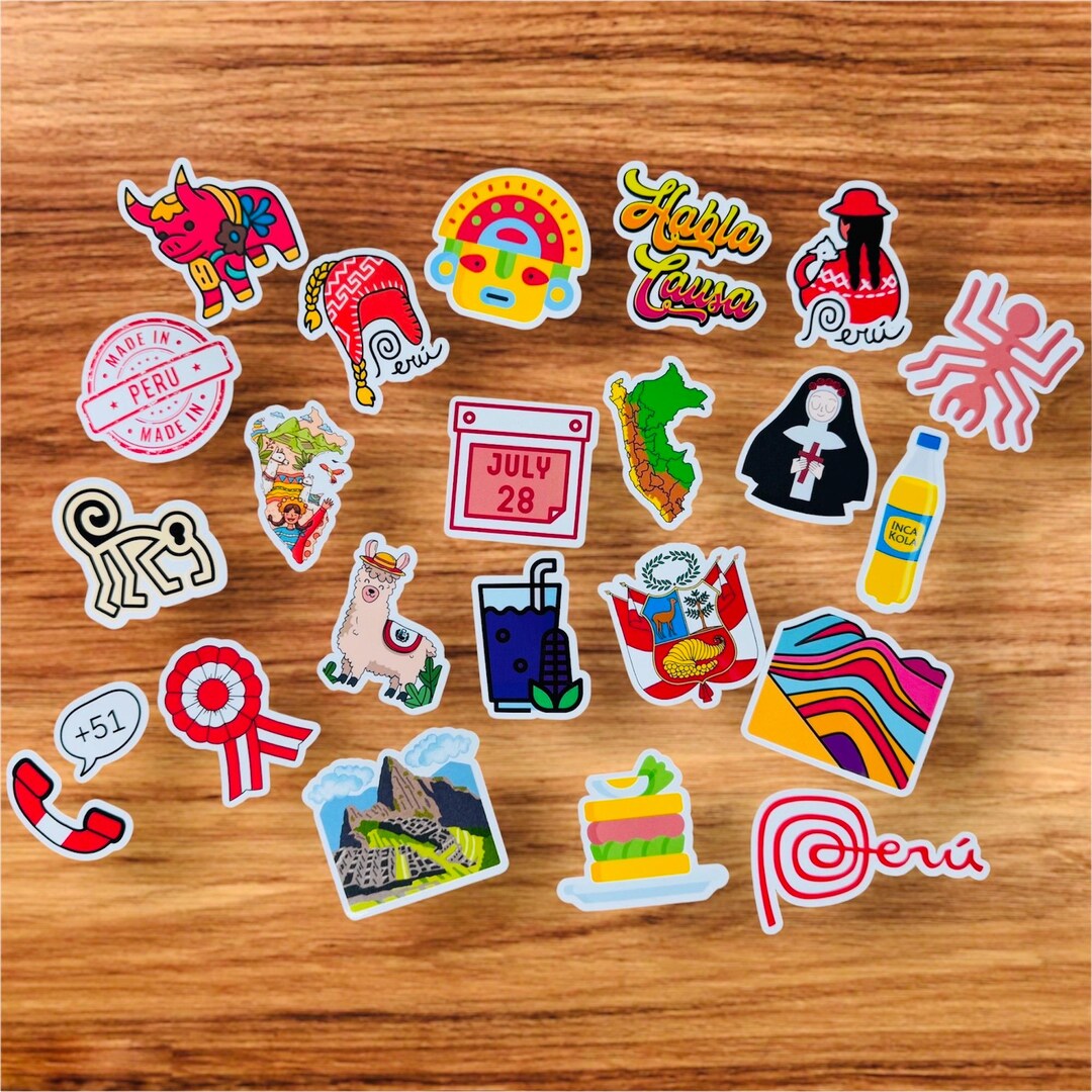 Peru Stickers Pack Laptop Stickers Peruvian Core Waterproof 1-2 Inch - Etsy
