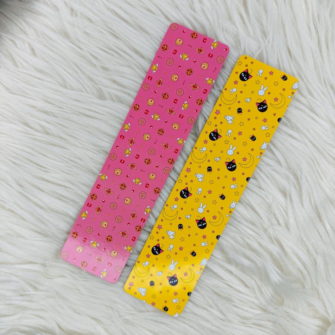 Sailor Girl and Moon Bookmark / Luna Bookmark / Double Sided Bookmark ...