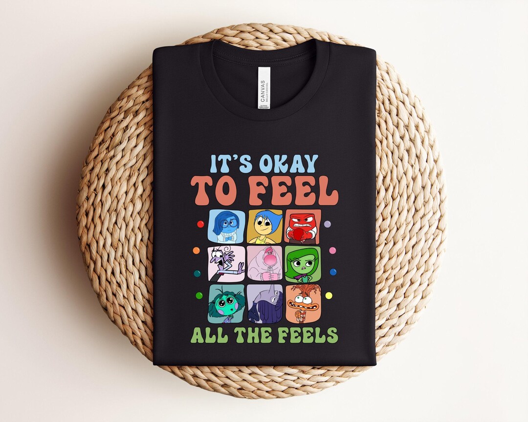 Disney Inside Out It's Okay to Feel All the Feels Shirt, Inside Out ...
