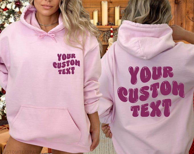 Team Name Sweatshirt With Puff Letters | Embossed Style Custom Team ...