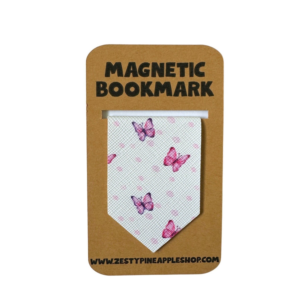 Personalizable Butterfly Fold Over Magnetic Bookmark - Etsy