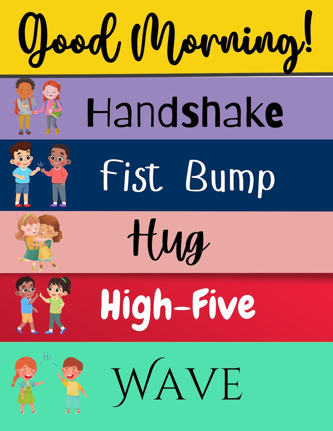 Interactive Morning Greeting Chart for Young Learners | Kindergarten ...