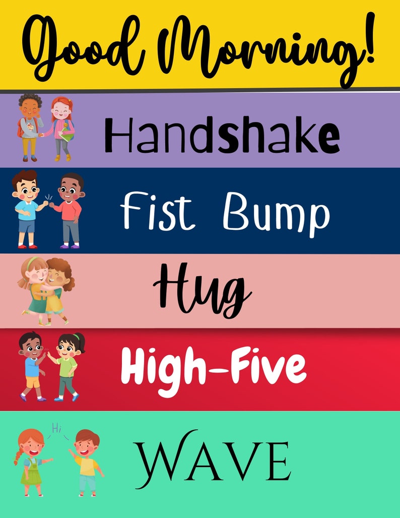 Interactive Morning Greeting Chart for Young Learners | Kindergarten ...