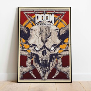 Doom Poster Video Game Art Gaming Room Decor Printable Custom Gift ...
