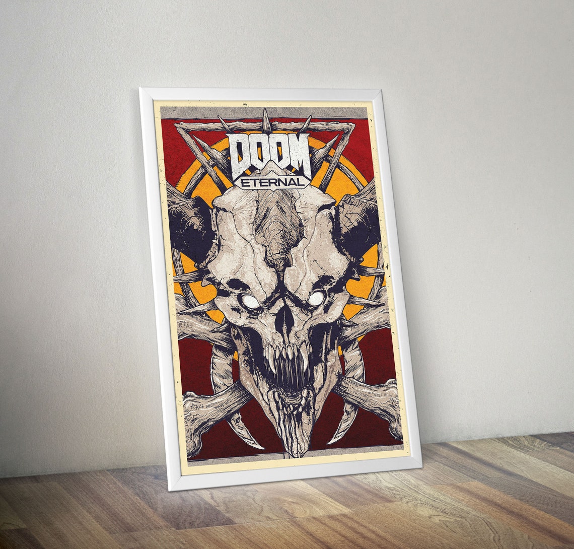 Doom Poster Video Game Art Gaming Room Decor Printable Custom Gift ...
