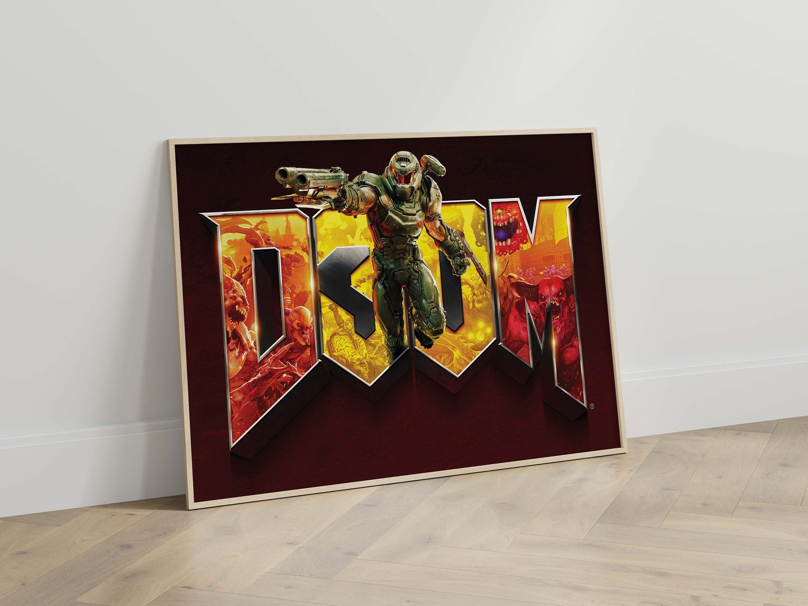 Doom Poster Video Game Art Gaming Room Decor Printable Custom Gift ...