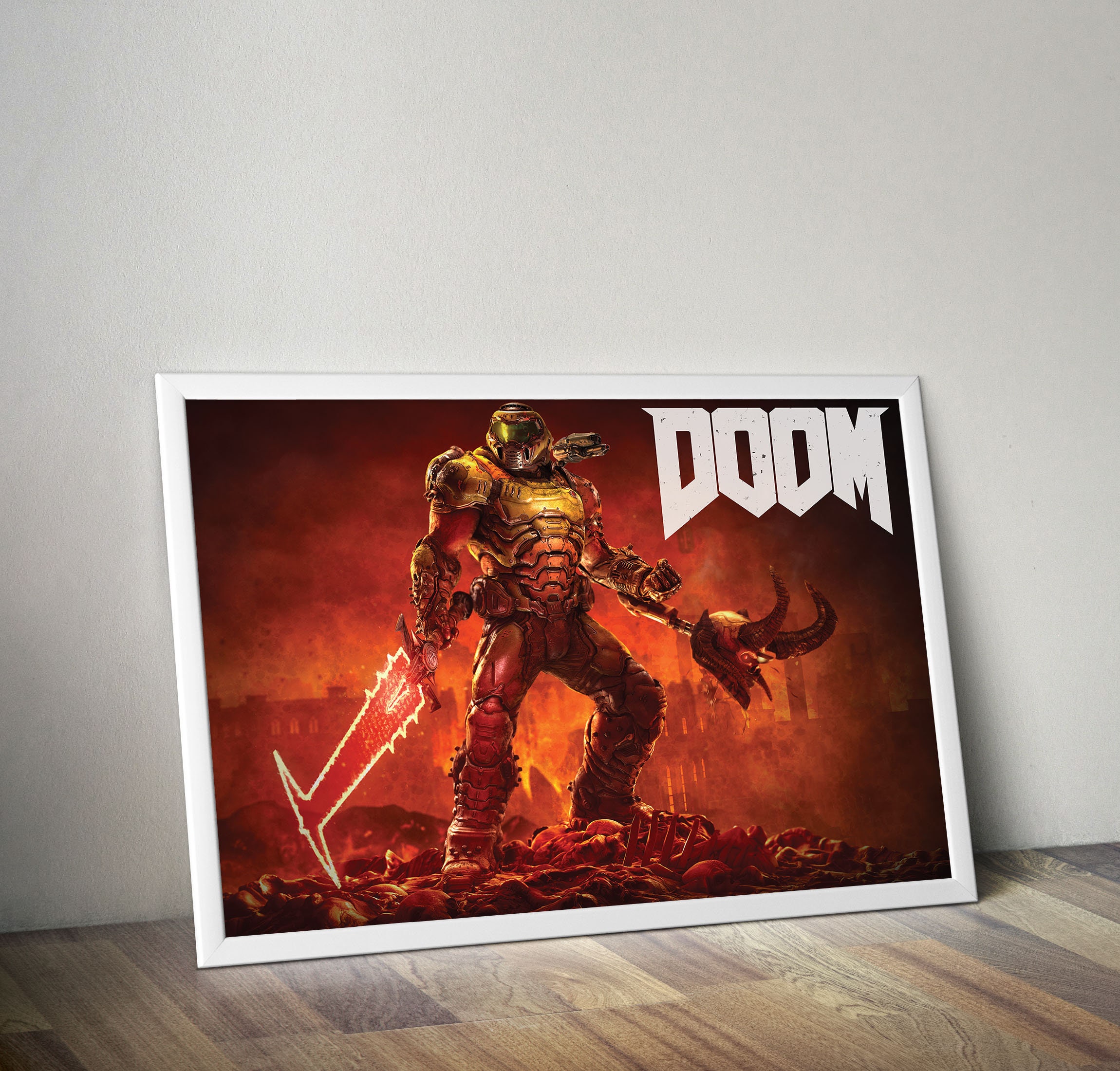 Doom Poster Video Game Art Gaming Room Decor Printable Custom Gift ...