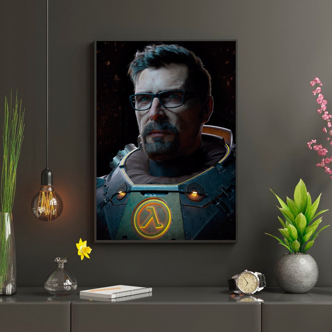 Half-life Poster Game Room Decor Wall Decor Digital Print Witcher 3 ...