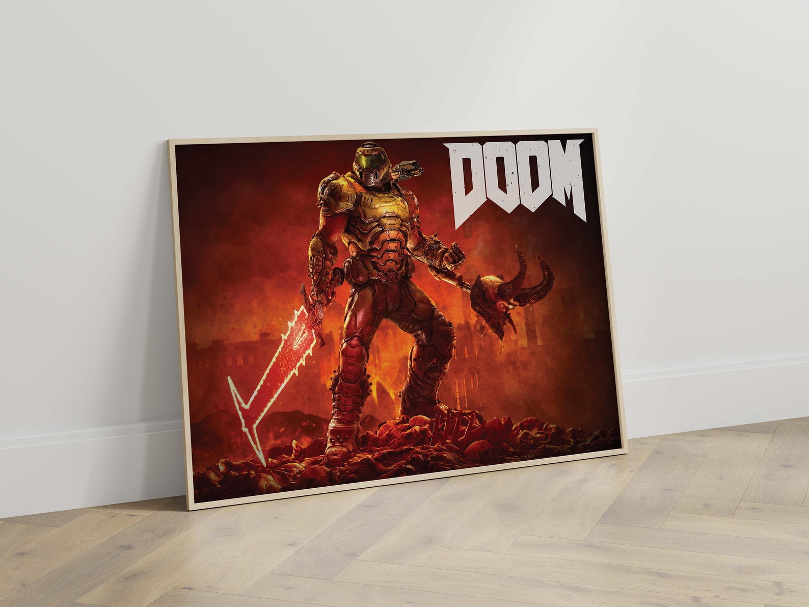 Doom Poster Video Game Art Gaming Room Decor Printable Custom Gift ...
