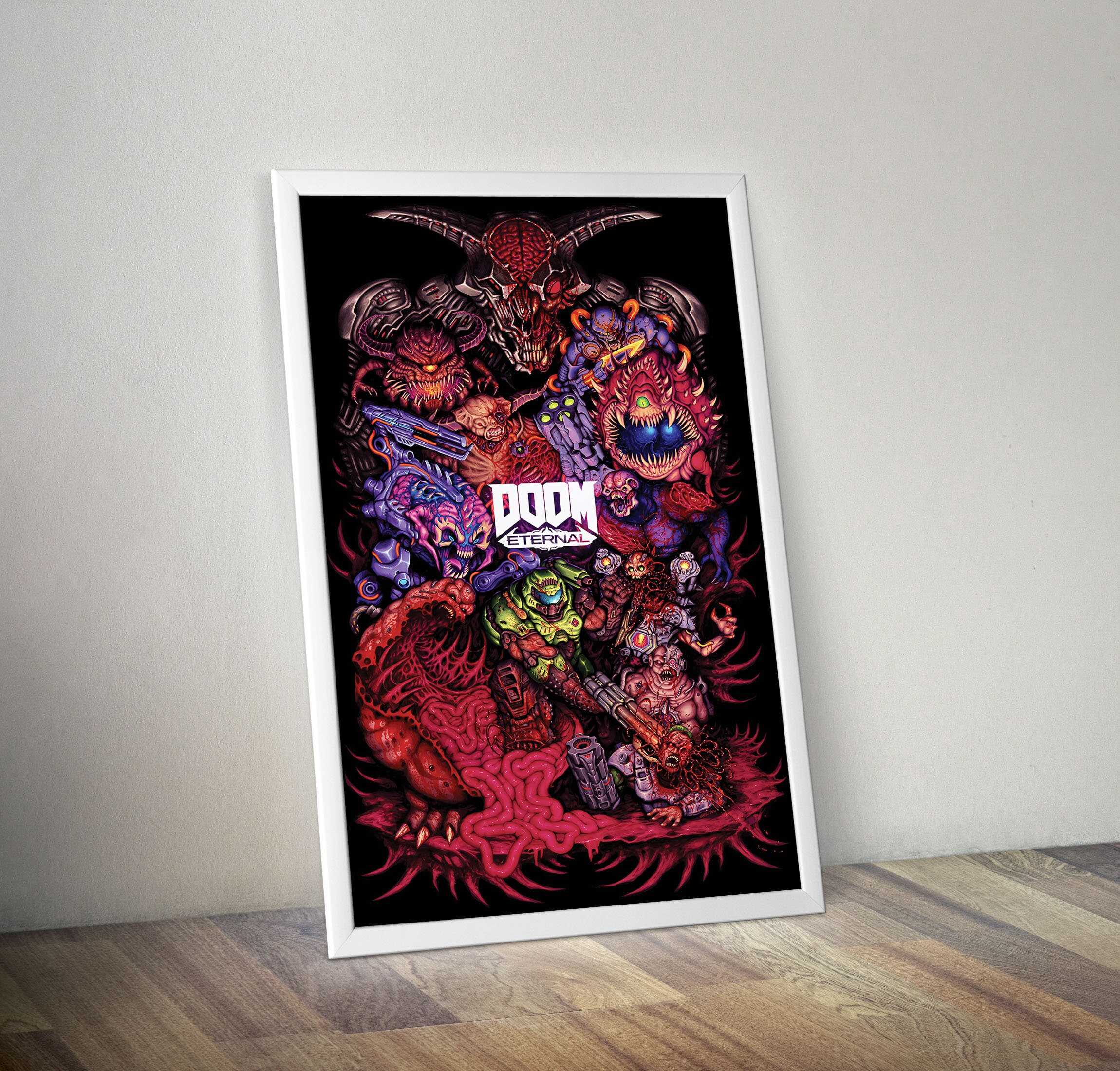 Doom Poster Video Game Art Gaming Room Decor Printable Custom Gift ...