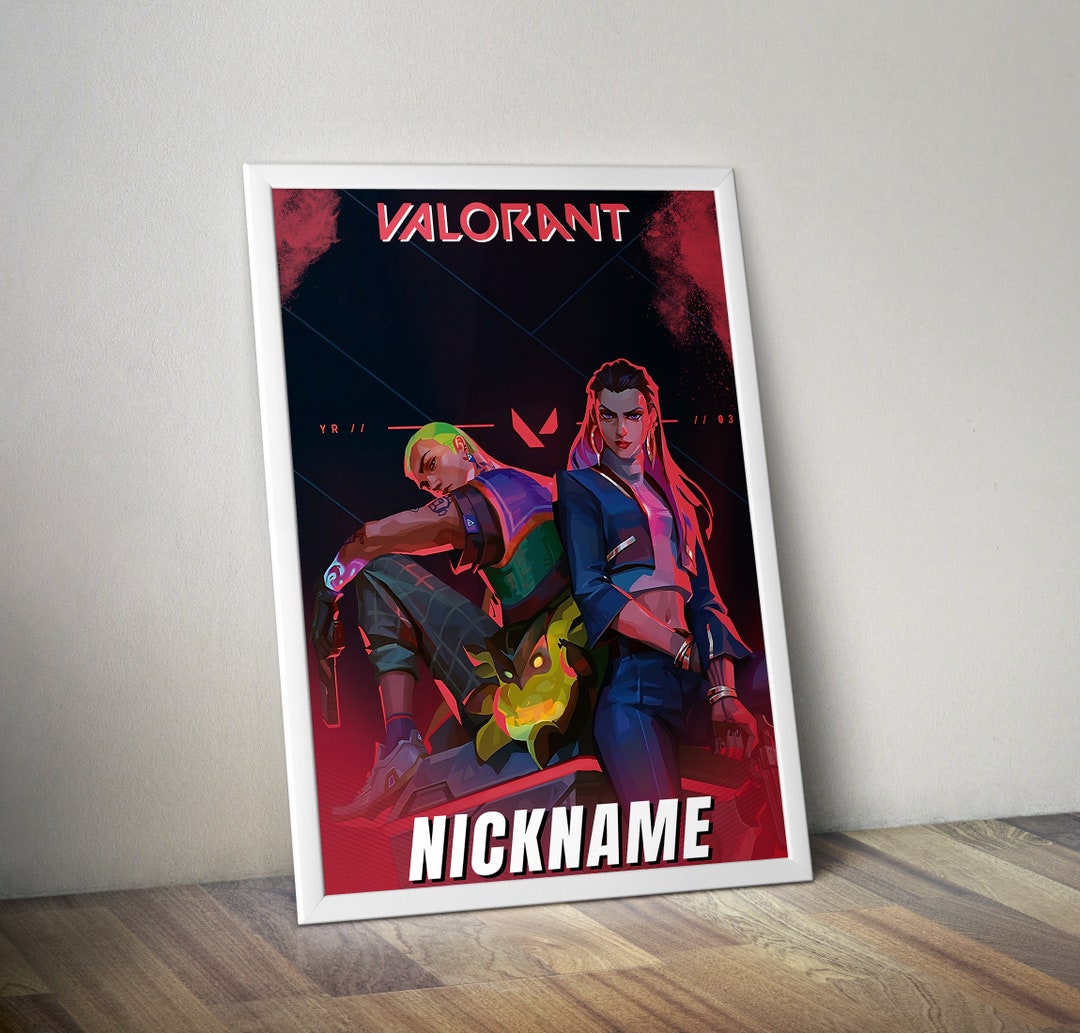 Personalized Poster With Your Valorant Nickname Valorant Personalized ...