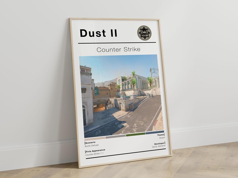 CSGO Map Dust 2 Game Posters | Minimalist Vertical |digital Download ...