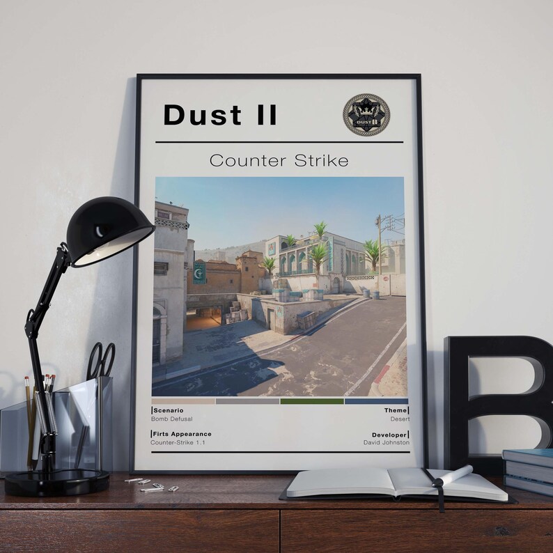 CSGO Map Dust 2 Game Posters | Minimalist Vertical |digital Download ...