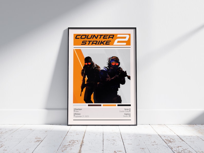 Counter-strike Global 2 Game Poster | Gaming Poster | Game Room Decor ...