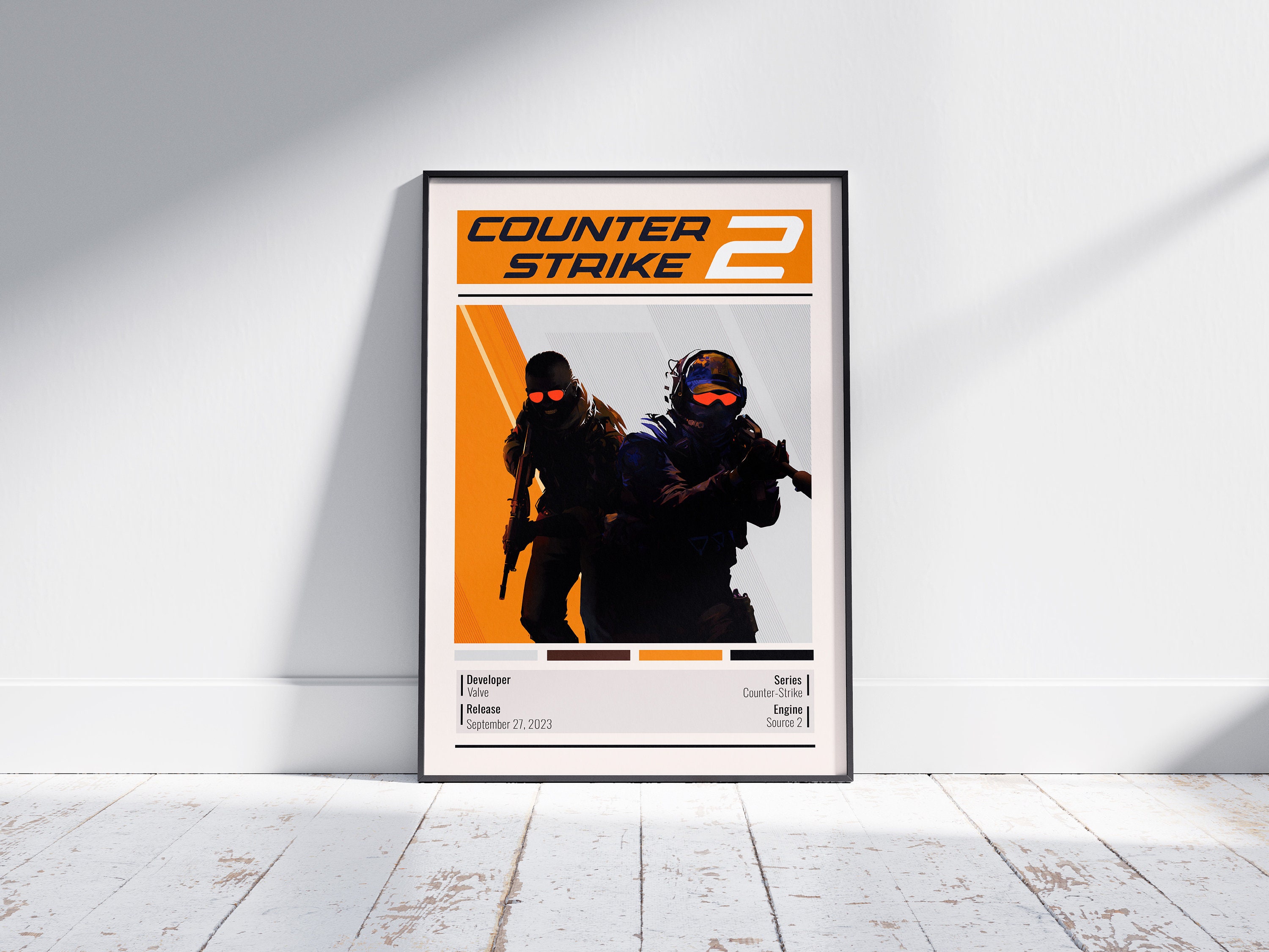 Counter-strike Global 2 Game Poster | Gaming Poster | Game Room Decor ...