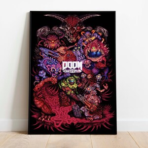Doom Poster Video Game Art Gaming Room Decor Printable Custom Gift ...