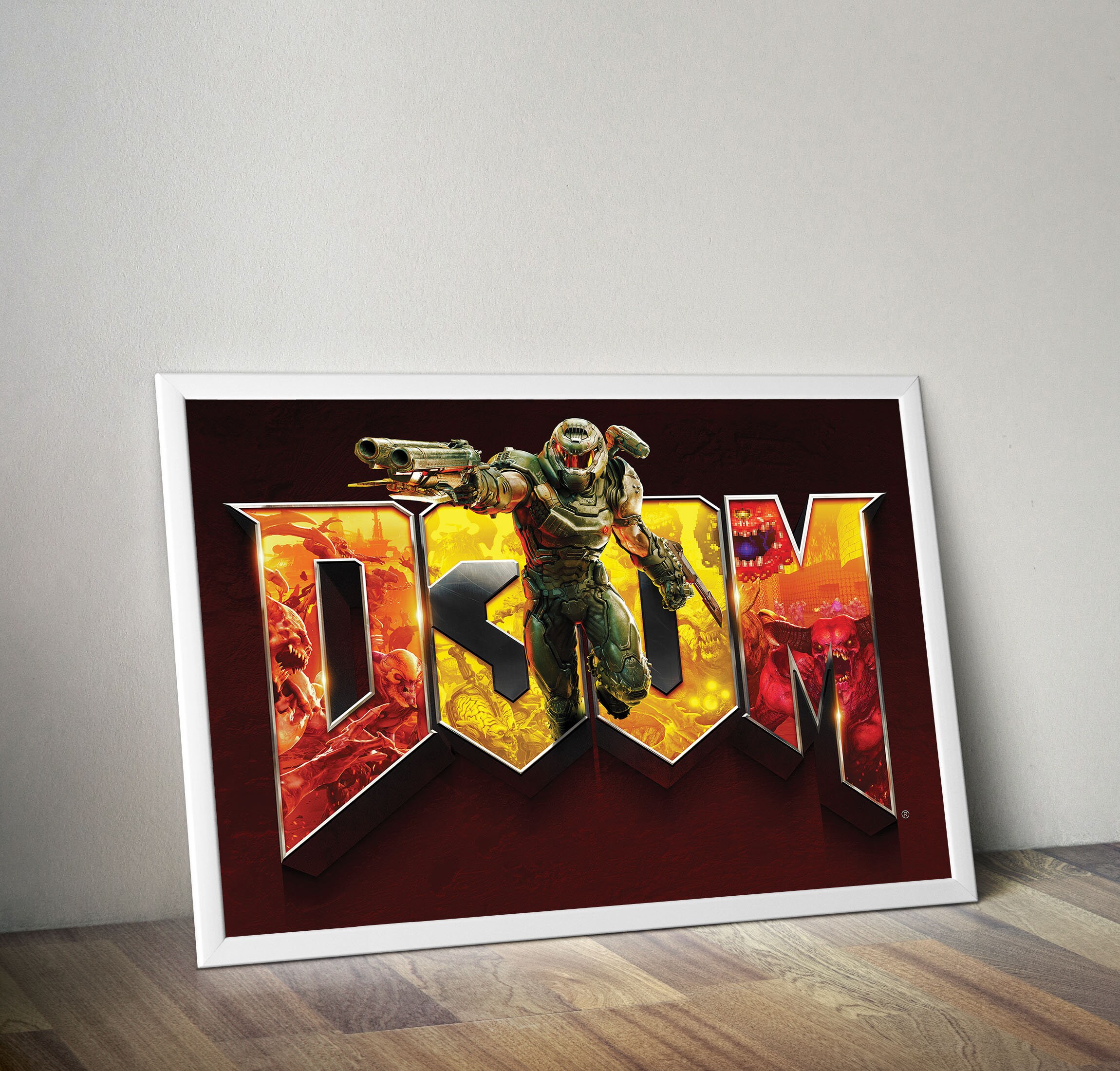 Doom Poster Video Game Art Gaming Room Decor Printable Custom Gift ...