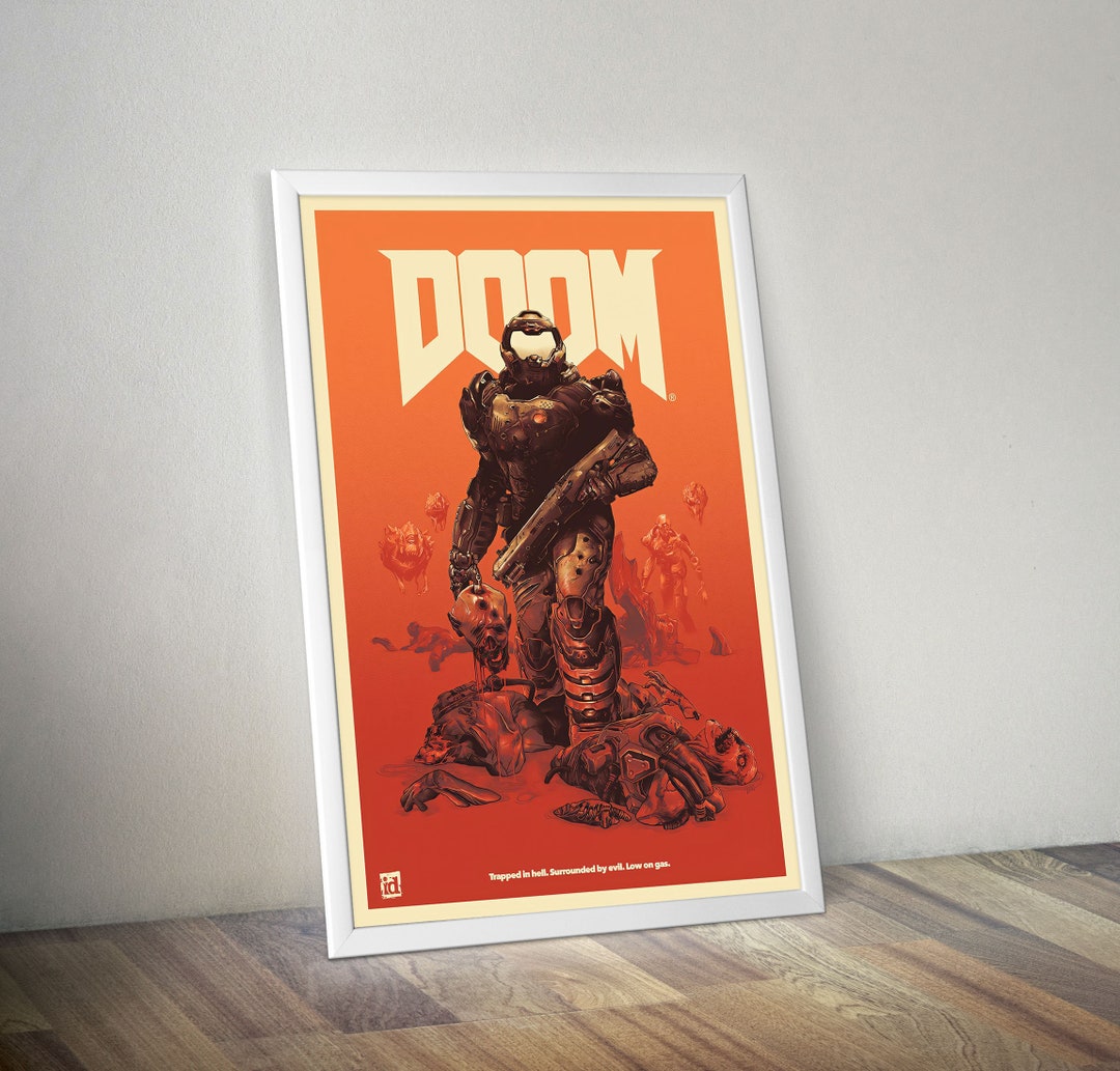 Doom Poster Video Game Art Gaming Room Decor Printable Custom Gift ...