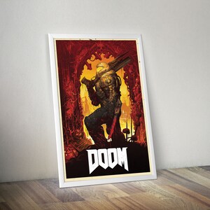 Doom Poster Video Game Art Gaming Room Decor Printable Custom Gift ...