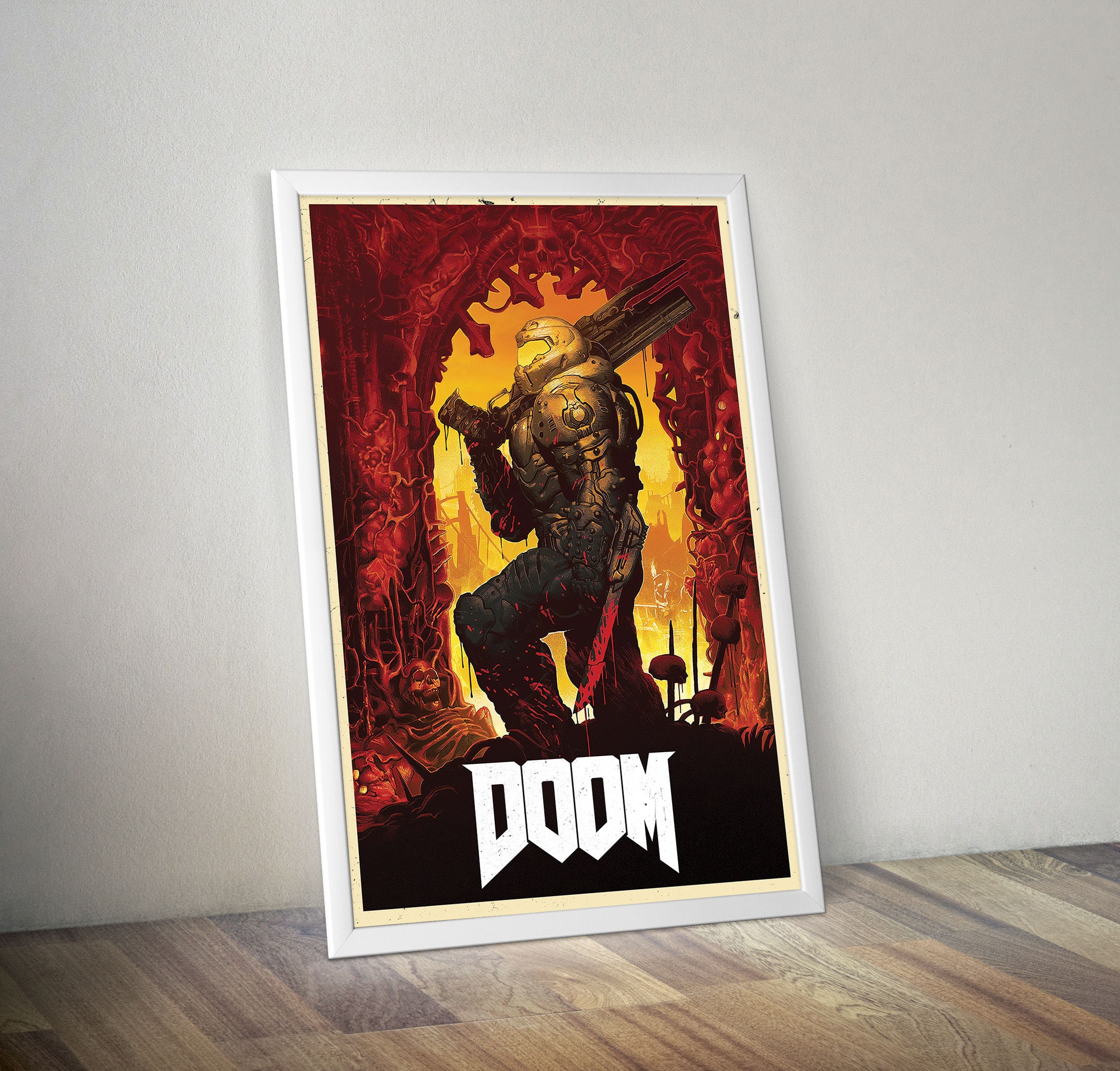 Doom Poster Video Game Art Gaming Room Decor Printable Custom Gift ...