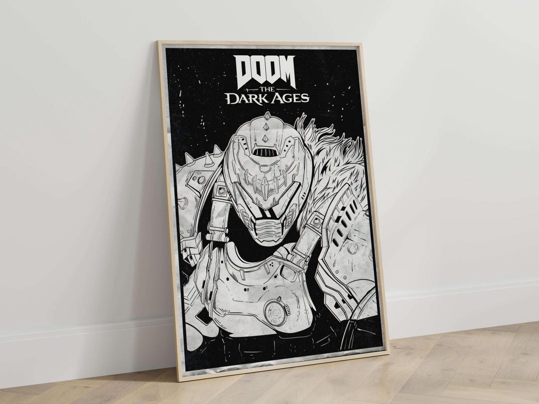 Doom Art Poster | Dark Ages Poster | Games Decor | Wall Art Print ...