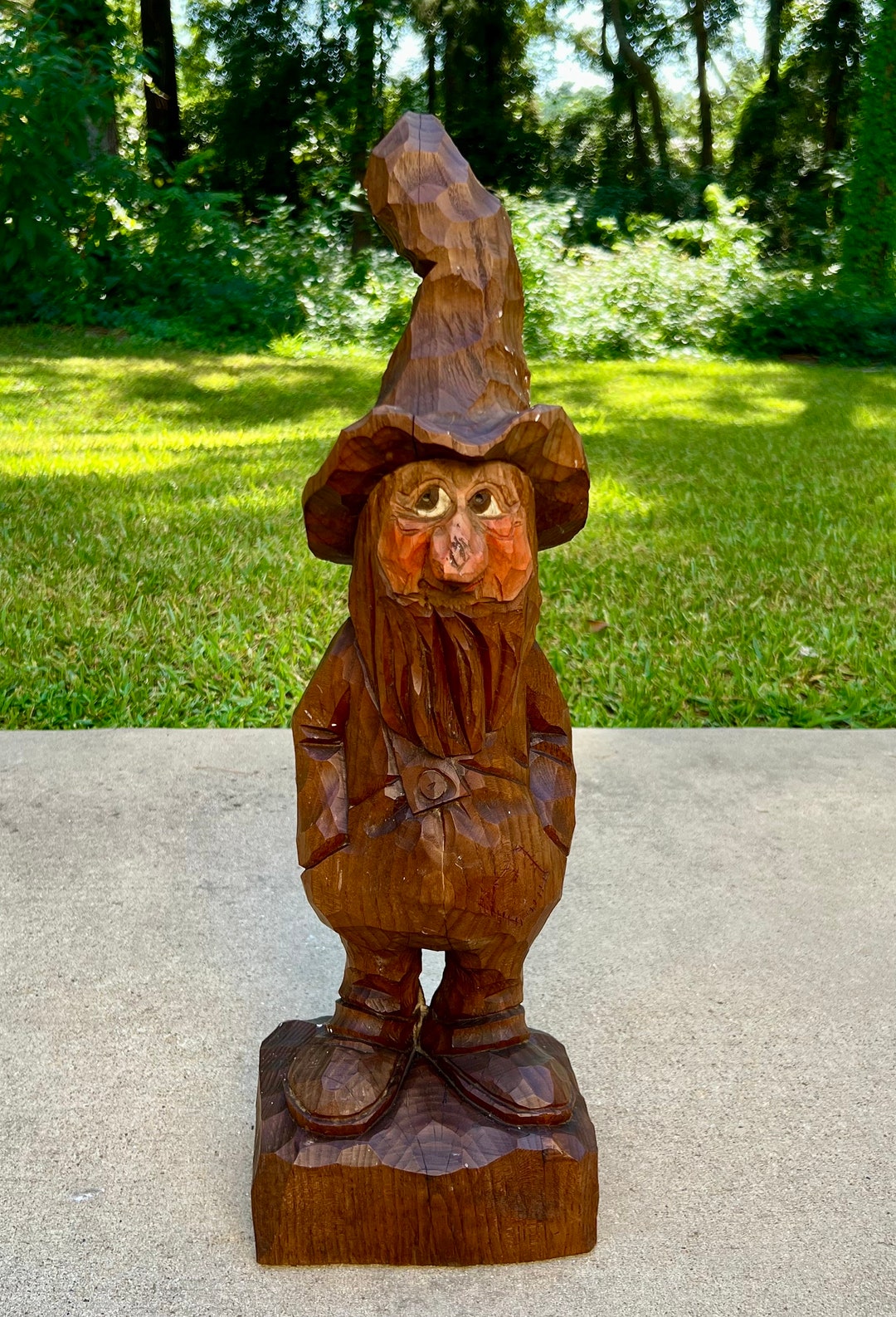 Vintage J.R. Mcneill Rare Wood Carving Hillbilly Gnome Figurine ...