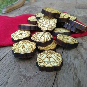 Viking Rune Set, Elder Futhark Runes, Pocket Rune Set, Jormungand ...