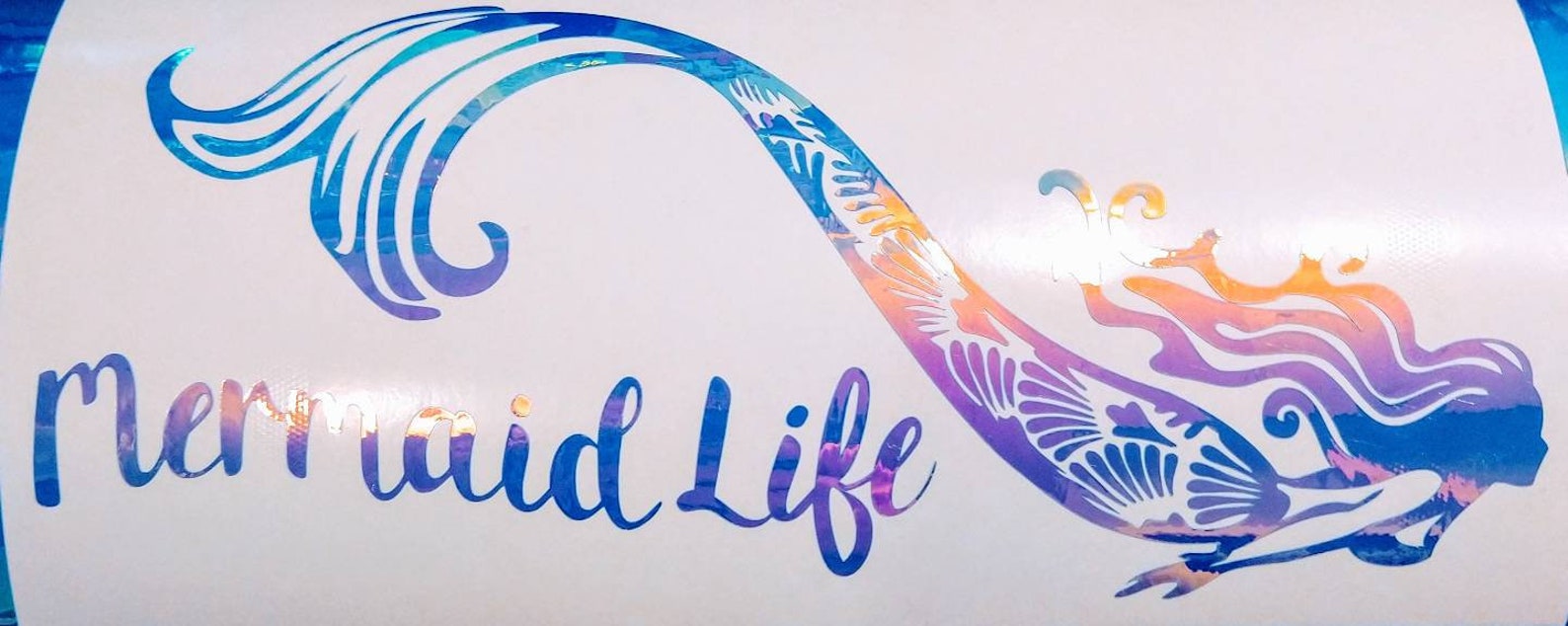 Mermaid Life Fantasy Decal for Car, Boat, Laptop, Wall Decor ...