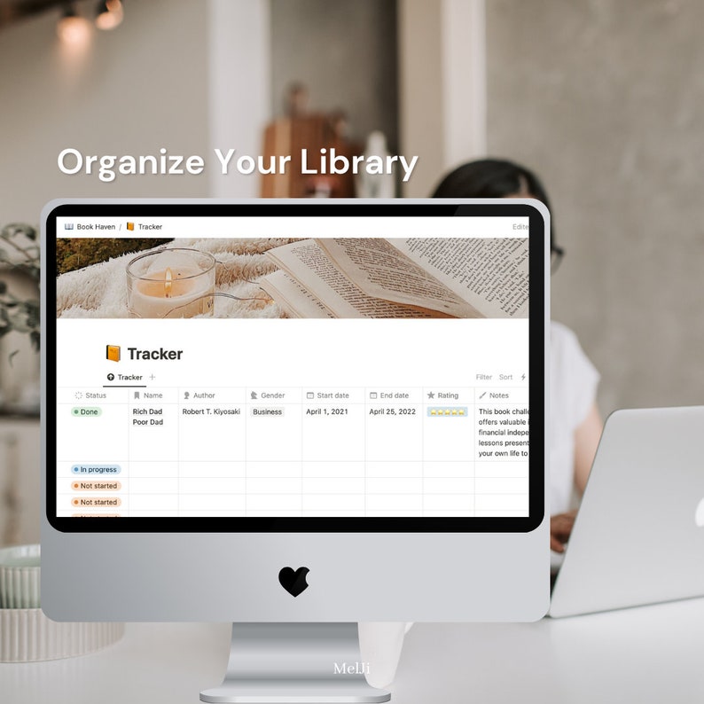 Reading Notion Template Notion Dashboard Books Book Tracker Digital Reading Planner Novel ...
