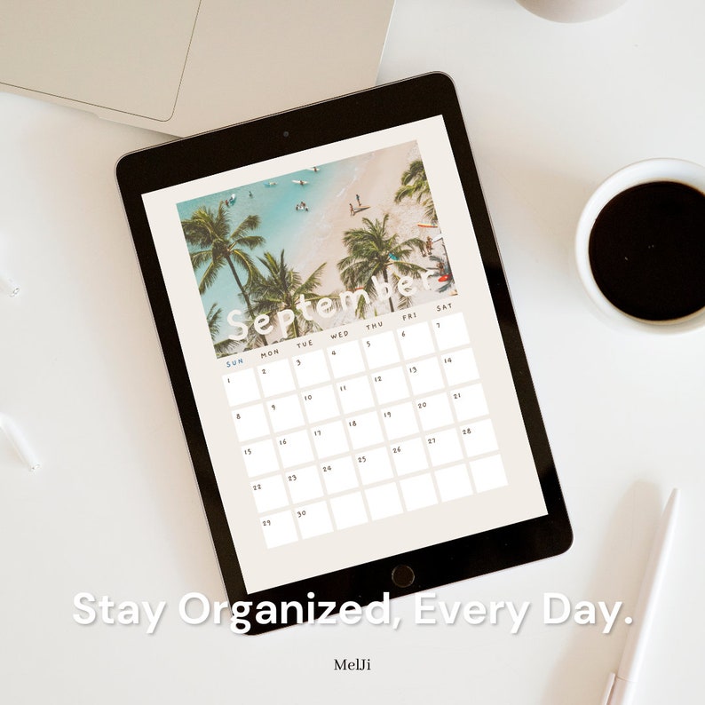 2024 Beach Calendar 12 Month Calendar L 2024 Calendar Printable Sunday ...