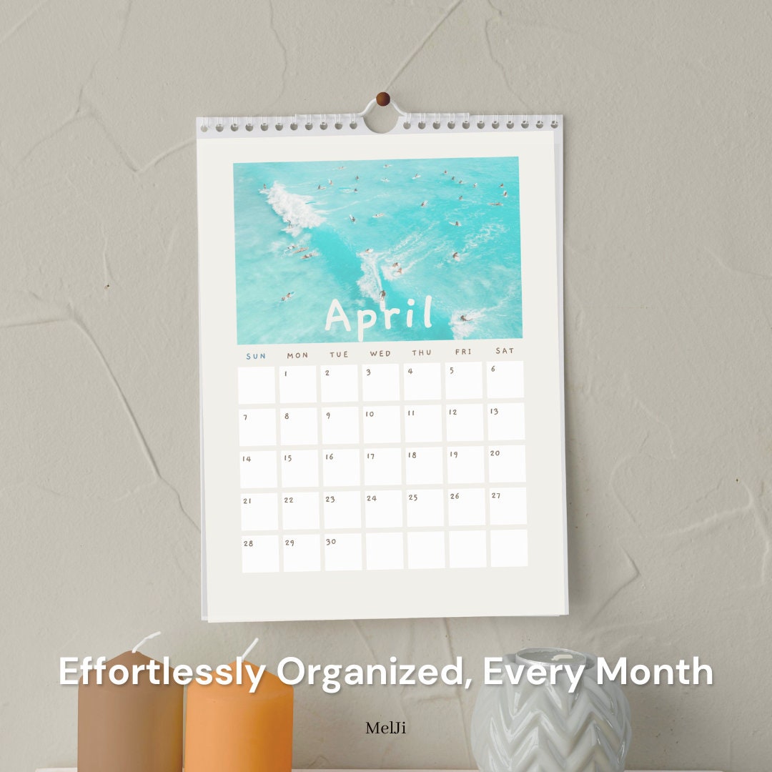 2024 Beach Calendar 12 Month Calendar L 2024 Calendar Printable Sunday ...