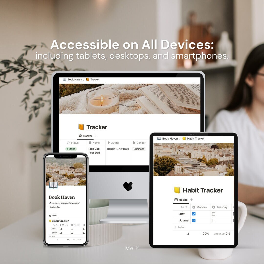 Reading Notion Template Notion Dashboard Books Book Tracker Digital ...
