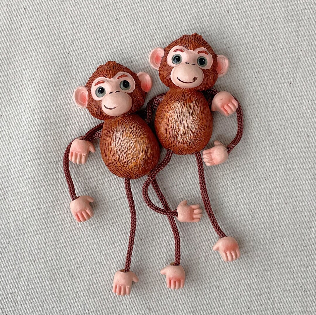 Monkey Magnet for Refrigerator, (2pcs), Cute Decorative Magnet for ...