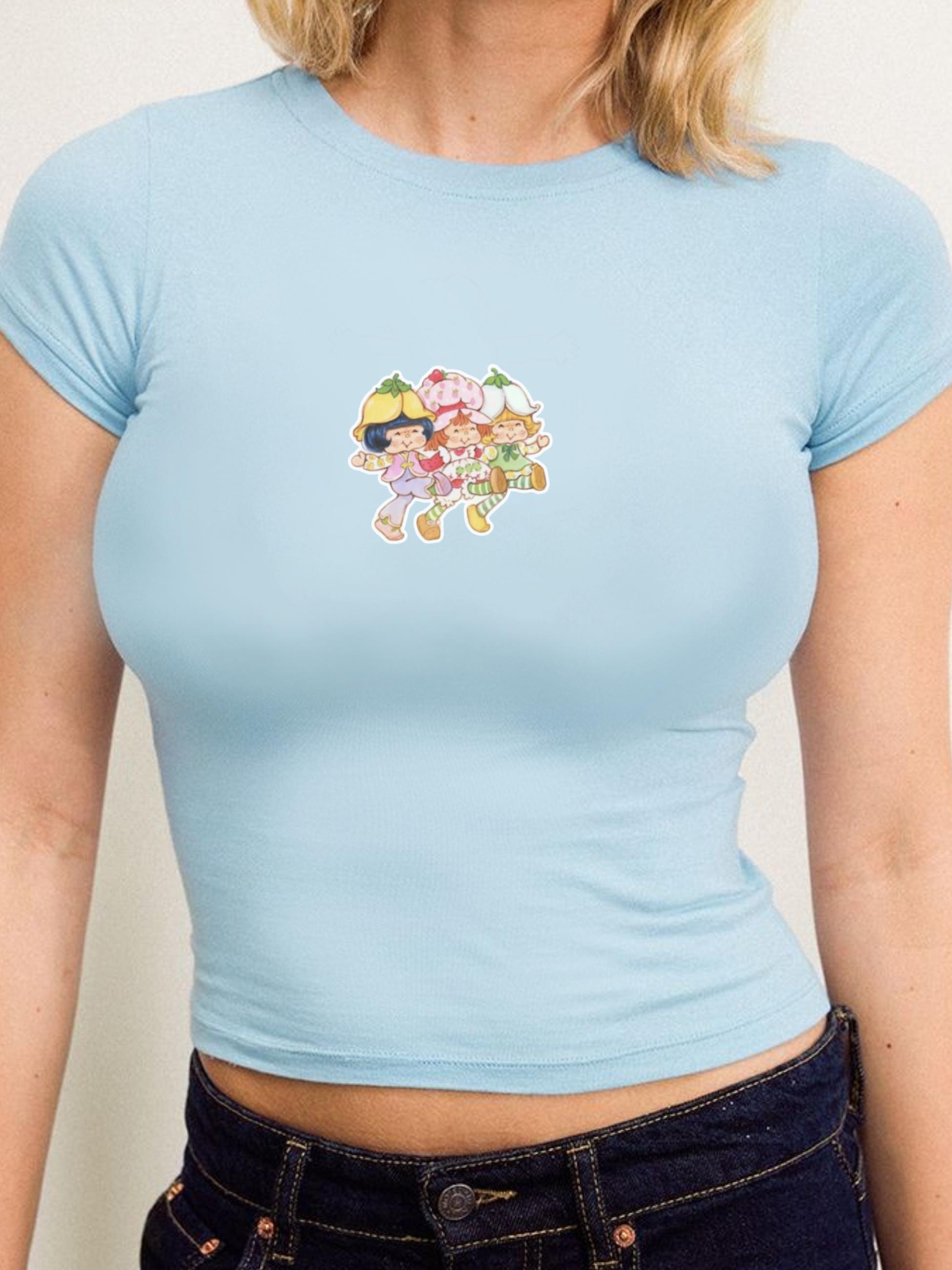 Strawberry Shortcake and Friends Baby Tee, Y2k Fashion Nostalgic 90s ...