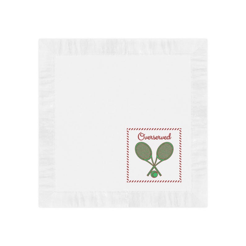 Napkins, Tennis Funny Drinking Pun Overserved, Personalized Hostess ...