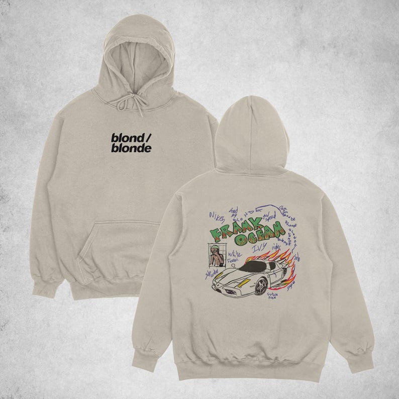 Frank Ocean Blonde Hoodie, Frank Ocean Blond Album Hoodie, Frank Ocean Merch, Inspired Blonded ...